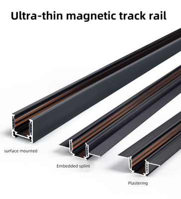 Ultra Thin 48V Magnetic Track Light Surface Mounted Embedded Aluminum ...