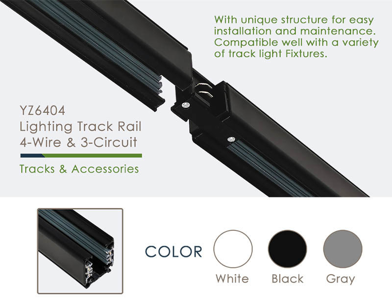 CE RoHS Track Lighting Rail System 0.5m 1m 1.5m LED Track Light System