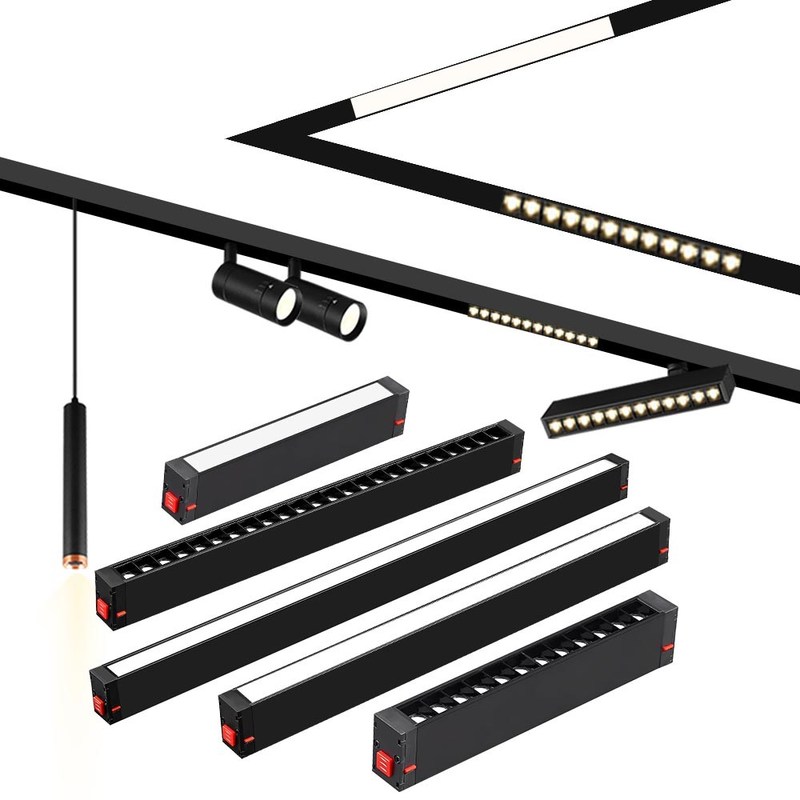 High Voltage 220V Magnetic Track Light Embedded Intelligent Led ...