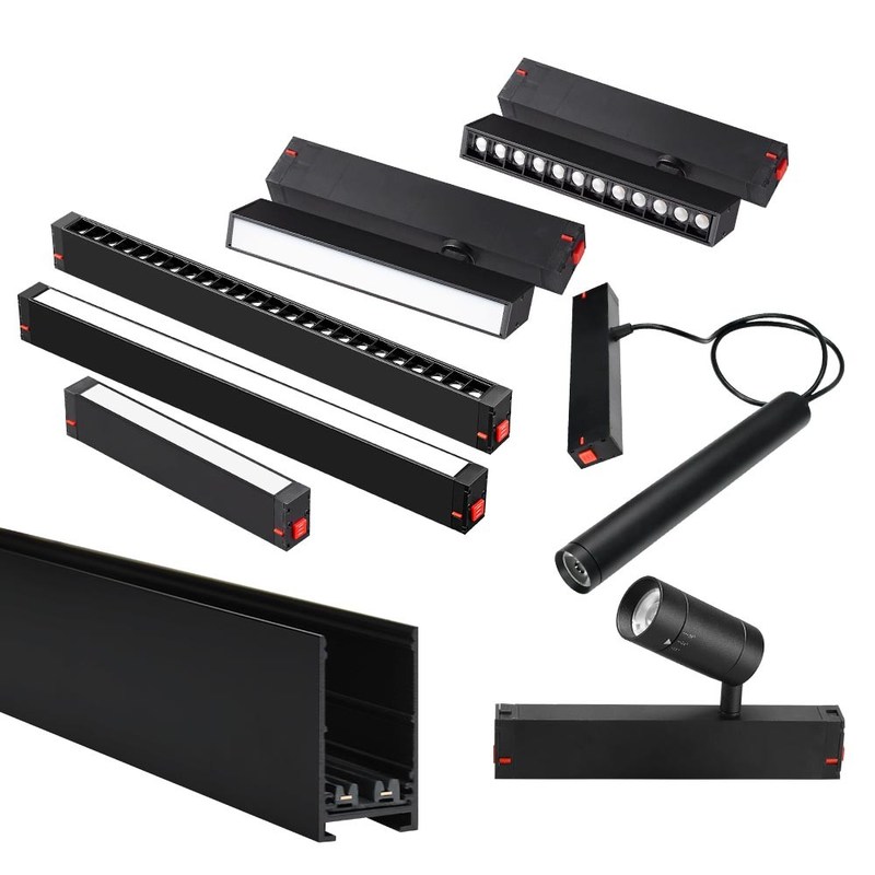 220V High Voltage Intelligent Magnetic Light Track Concealed Living ...