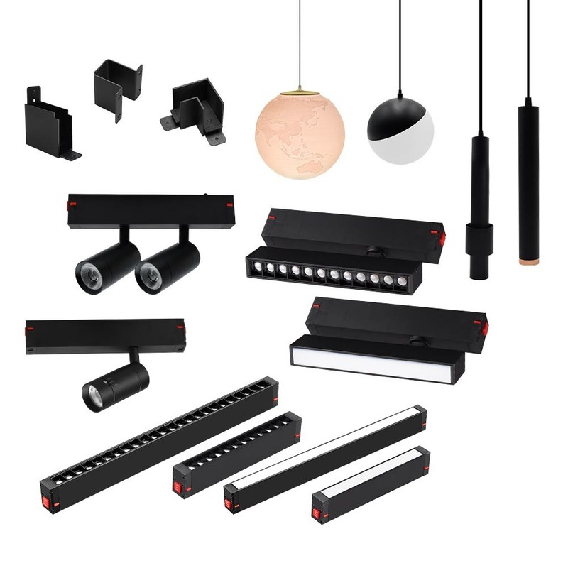 High Voltage 220V Magnetic Track Light Intelligent Dimming Color ...