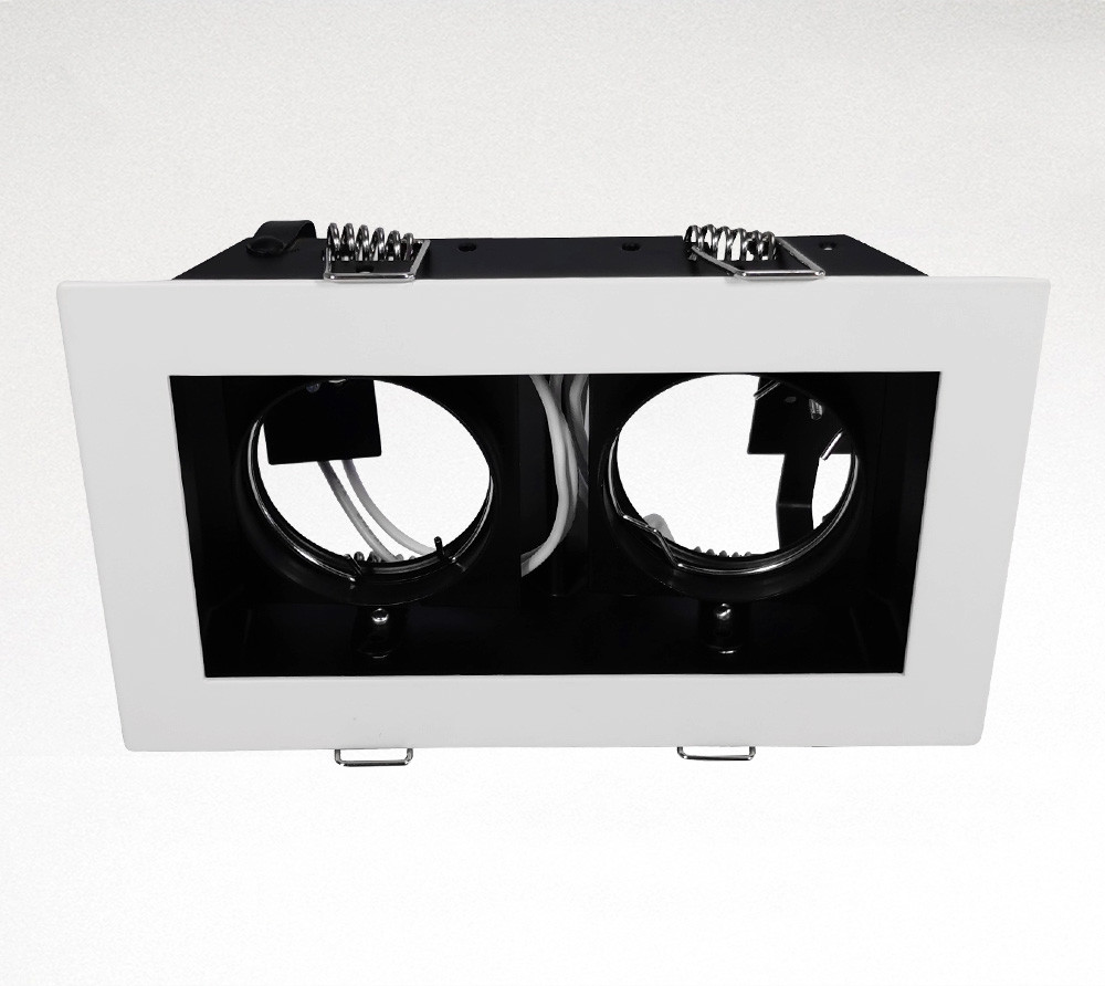 Recessed Downlight Mr16 LED Housing Double Head For Office / Warehouse