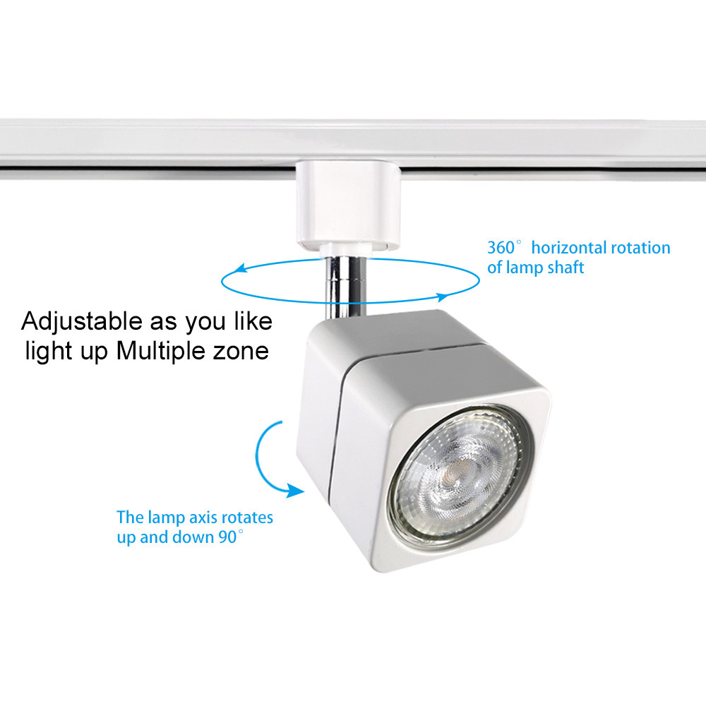 Commercial Black White Track Light Home Clothing Store 6W 10w Square ...