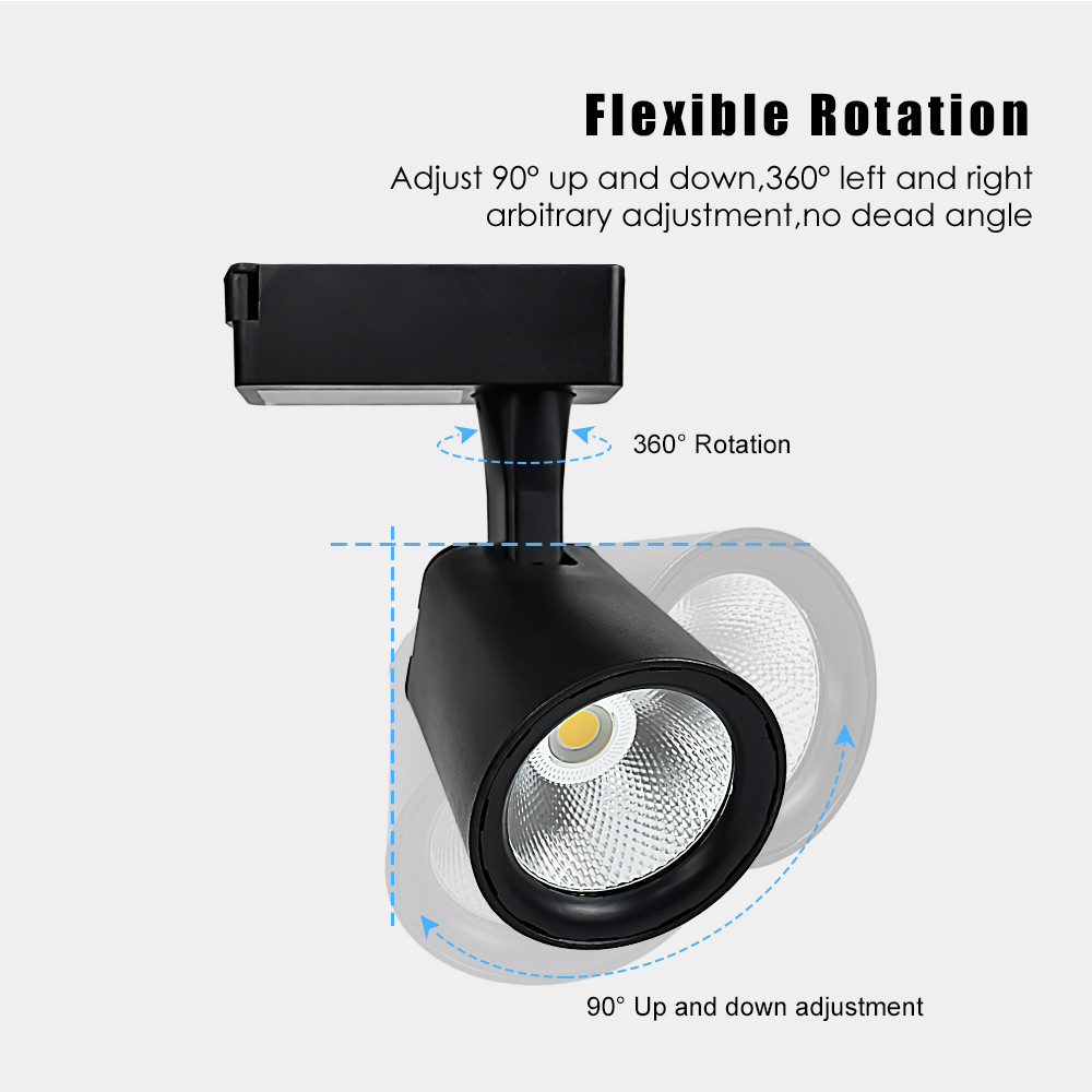 Commercial LED Track Spotlight Recessed Surface Mounted COB Track Light