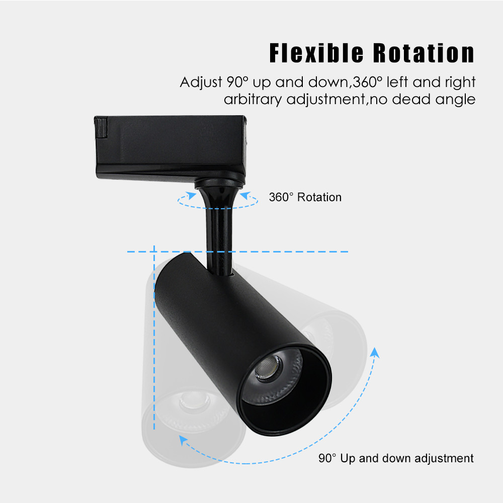 2 Wire 3 Wire LED Track Light Shopping Mall Highlight Project COB LED ...