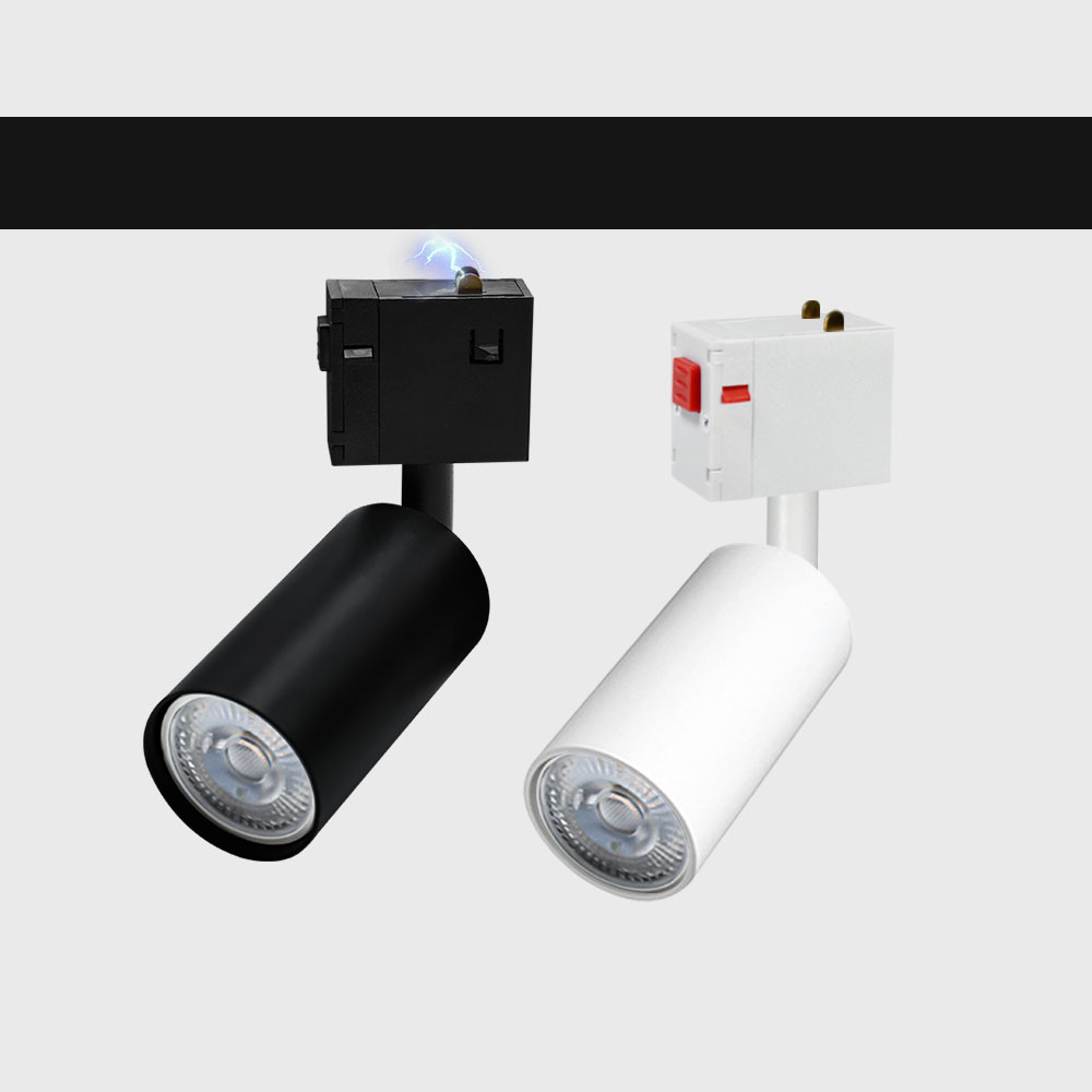 Gu5.3 Gu10 White Black Track Light High Voltage Spotlight Adjustable Angle