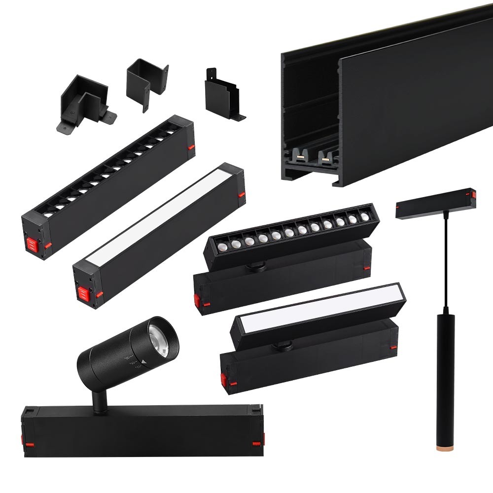 No Main Light Magnetic Light Track Surface Mounted Concealed Magnetic ...