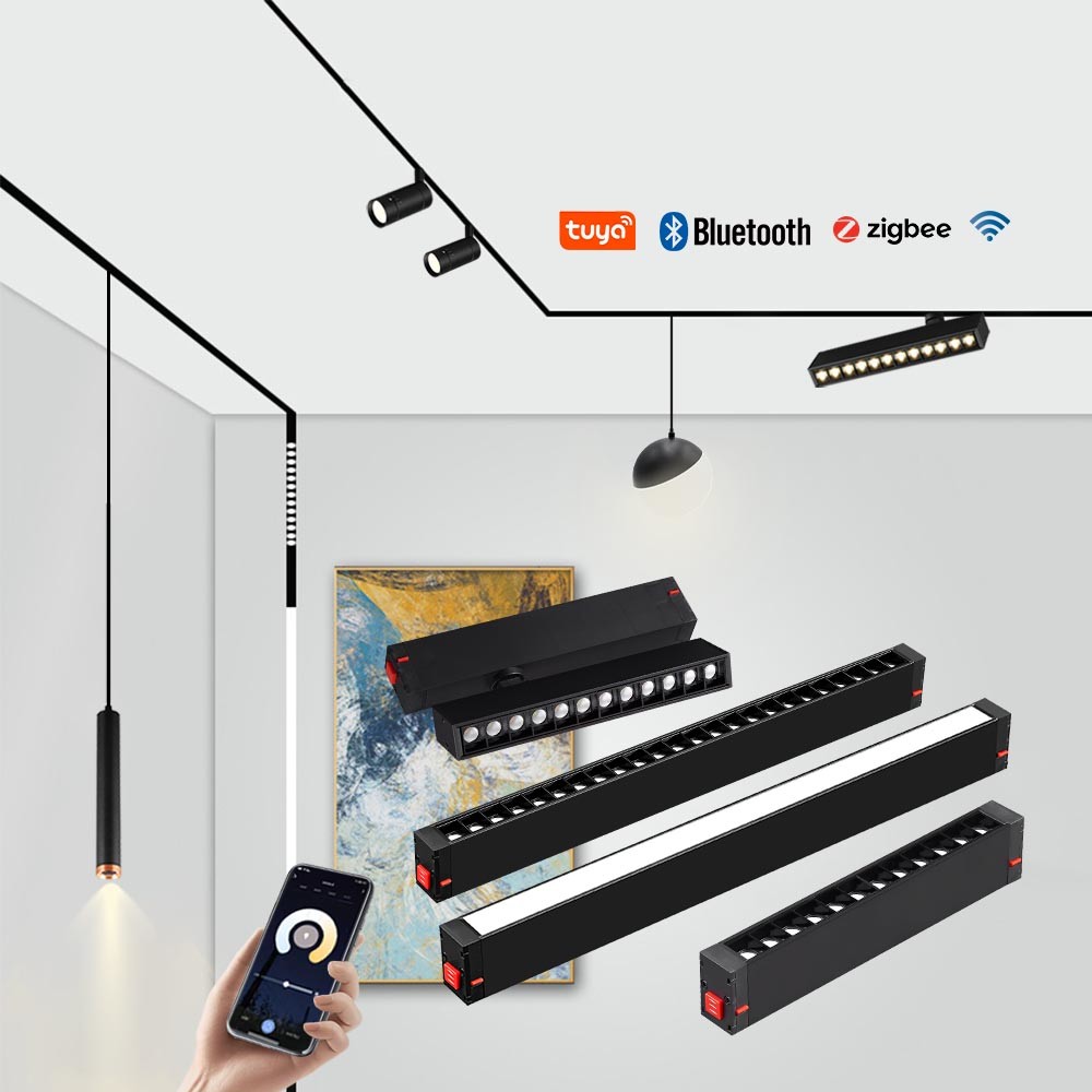 220V High Voltage Magnetic Track Light Embedded No Main Light Lighting