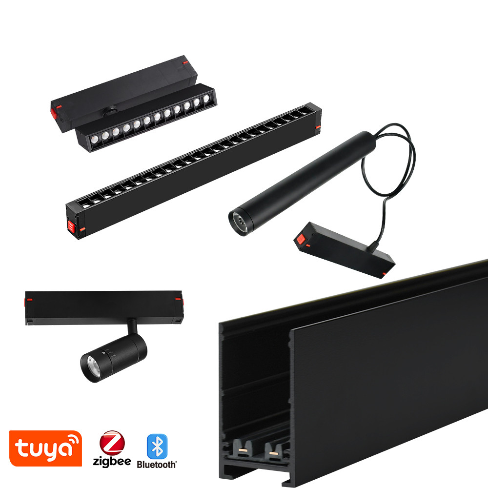 220V Magnetic Track Light Embedded Surface Mounted Home Living Room ...