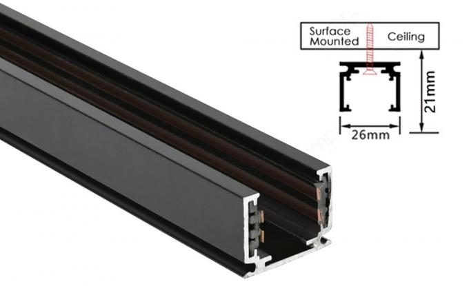 Ultra Thin 48V Magnetic Track Light Surface Mounted Embedded Aluminum ...