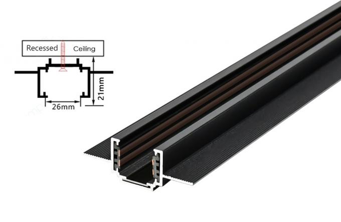 Ultra Thin 48V Magnetic Track Light Surface Mounted Embedded Aluminum ...