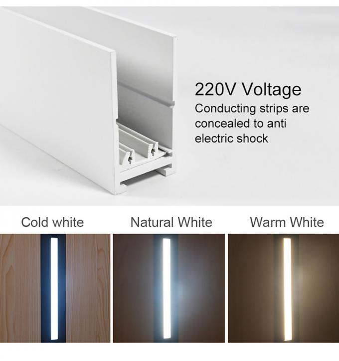 220V LED Linear Spotlight Surface Mounted Magnetic Track Rail System