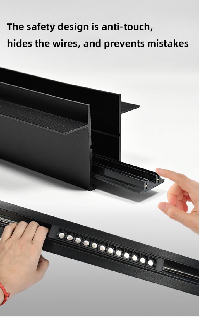 Gray Pre Buried Magnetic Track Rail Light 220V Surface Mounted ...