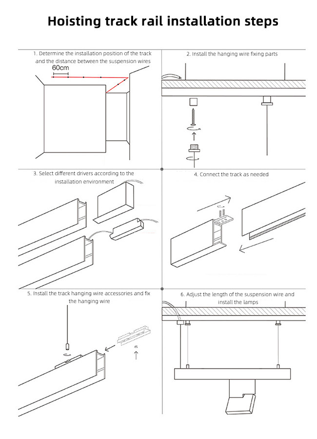 Magnetic Track Light Surface Mounted Hoisting Embedded Concealed